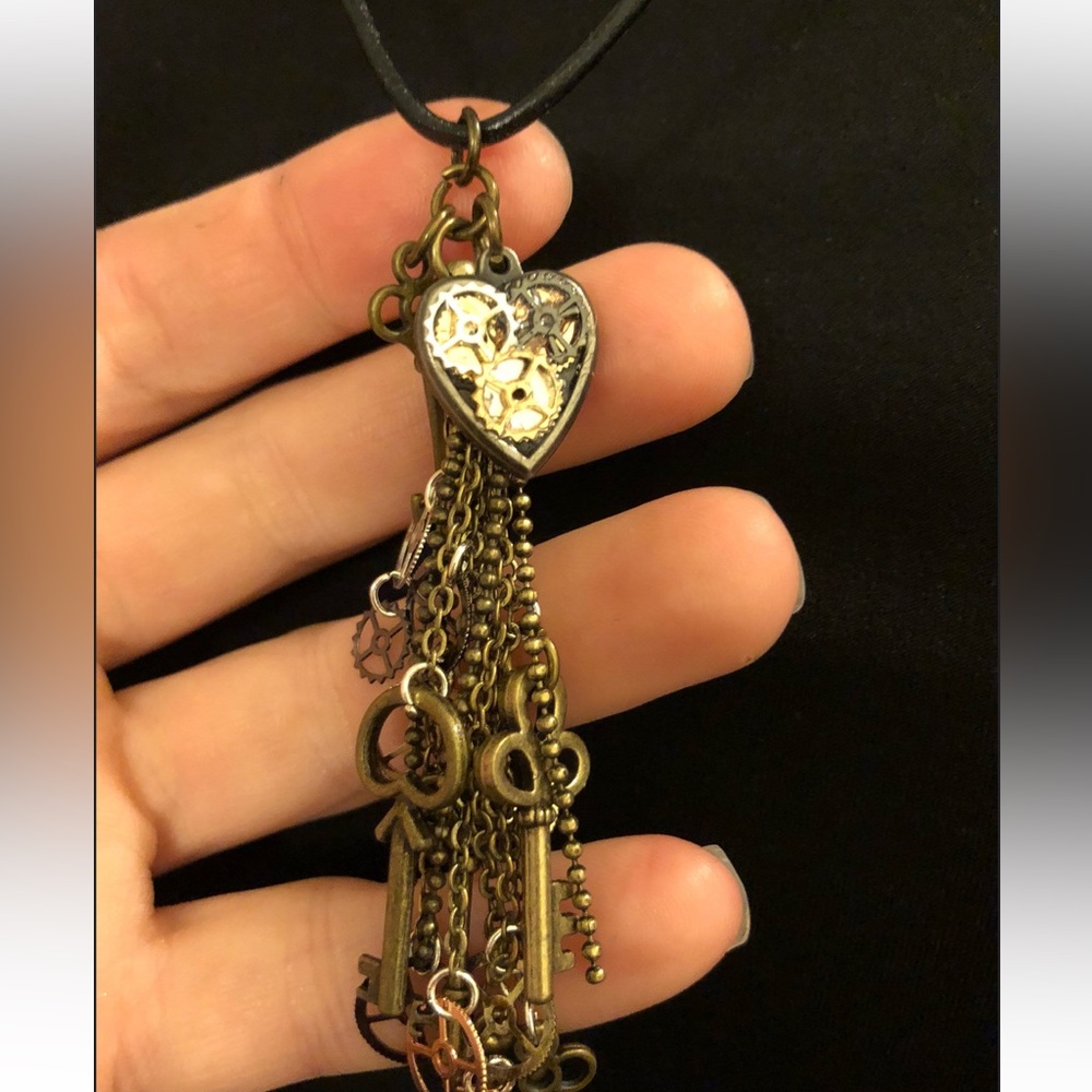 Steampunk Necklace Artist Made One Of A Kind - Gem